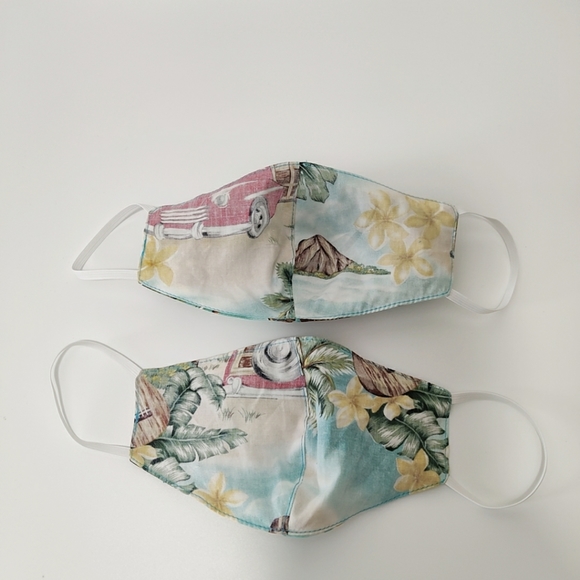 Other | 2 Pcs Handmade Hawaii Aloha Face Mask | Poshmark